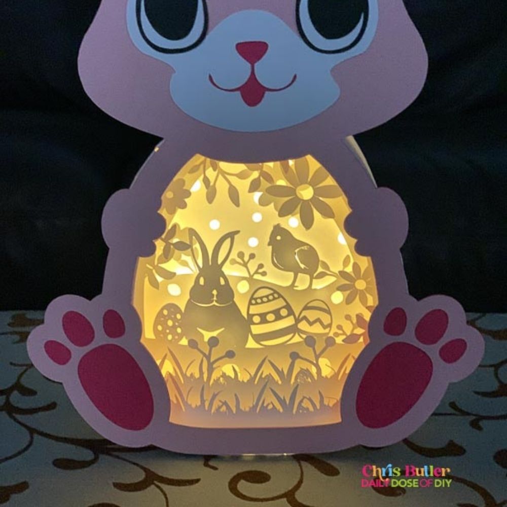 3D Layered Bunny Light Box for Easter SVG – Daily Dose of DIY