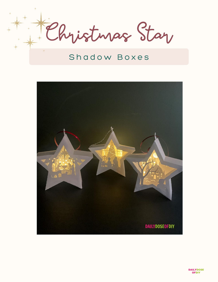 Christmas Star 3D Layered Light Up Shadow Box SVG Cut File Bundle ...