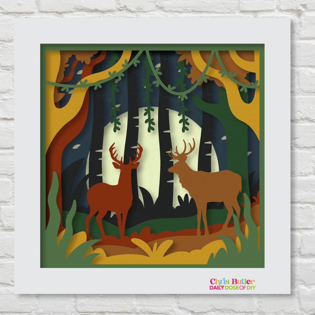 Layered Deer in the Woods SVG Cut File Fall – Daily Dose of DIY