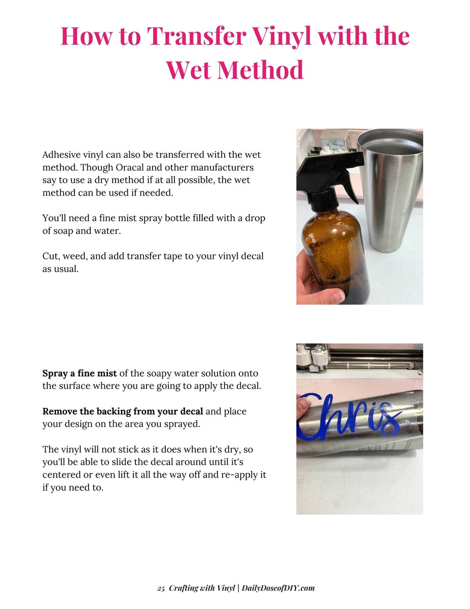 Crafting with Vinyl -The Ultimate Guide {Digital} – Daily Dose of DIY