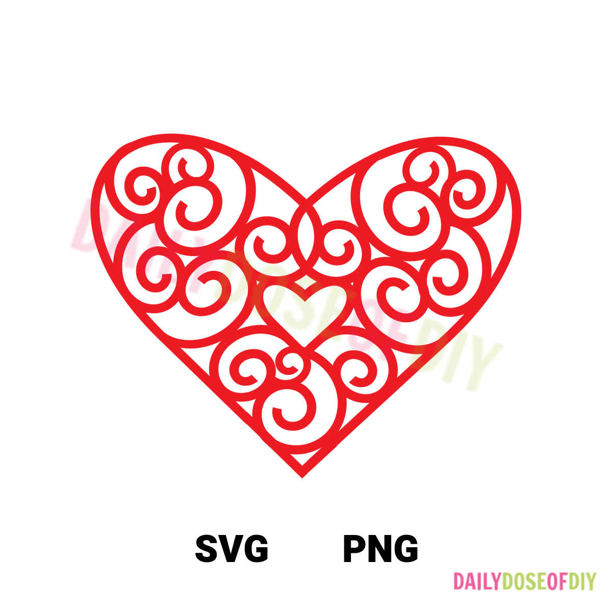 Filigree Heart SVG File – Daily Dose of DIY
